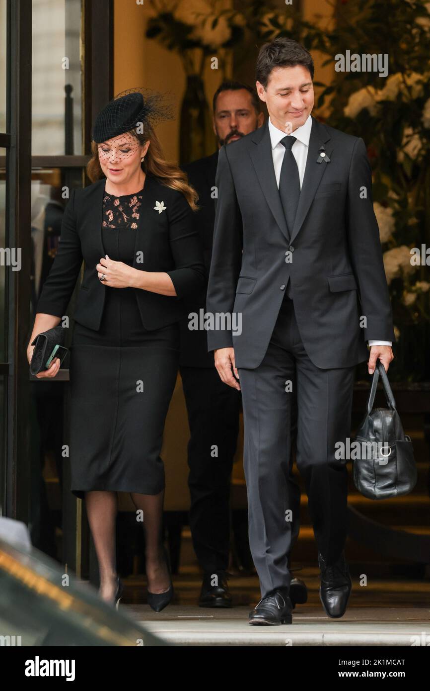 London, UK. 19th Sep, 2022. Canadian prime minister Justin Trudeau, and ...