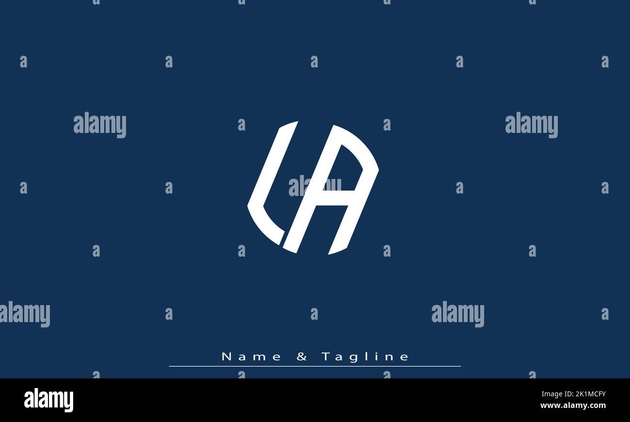 Alphabet letters Initials Monogram logo LA , AL Stock Vector Image ...