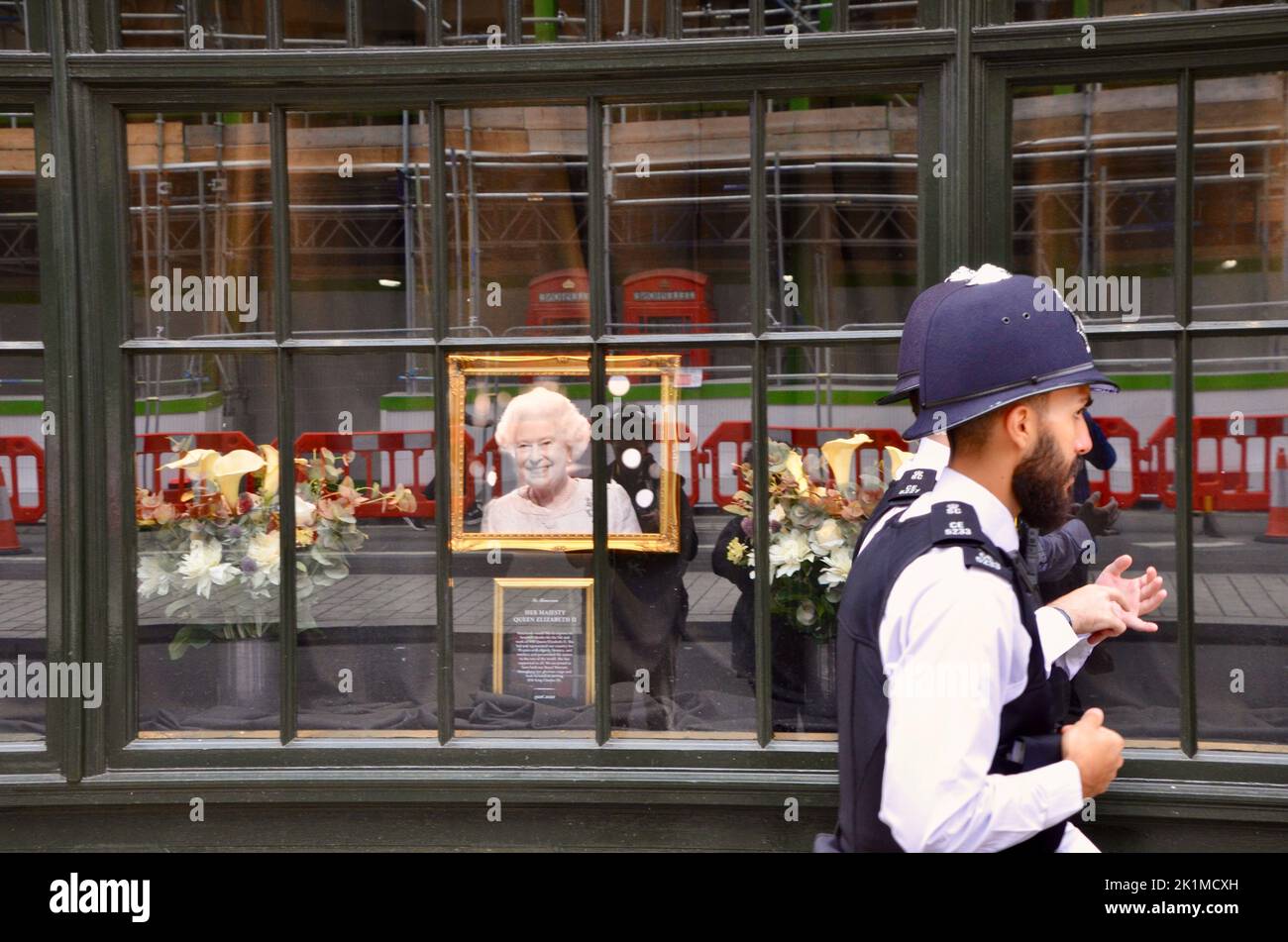 scenes from central london on the occasion of the funeral of Queen ...