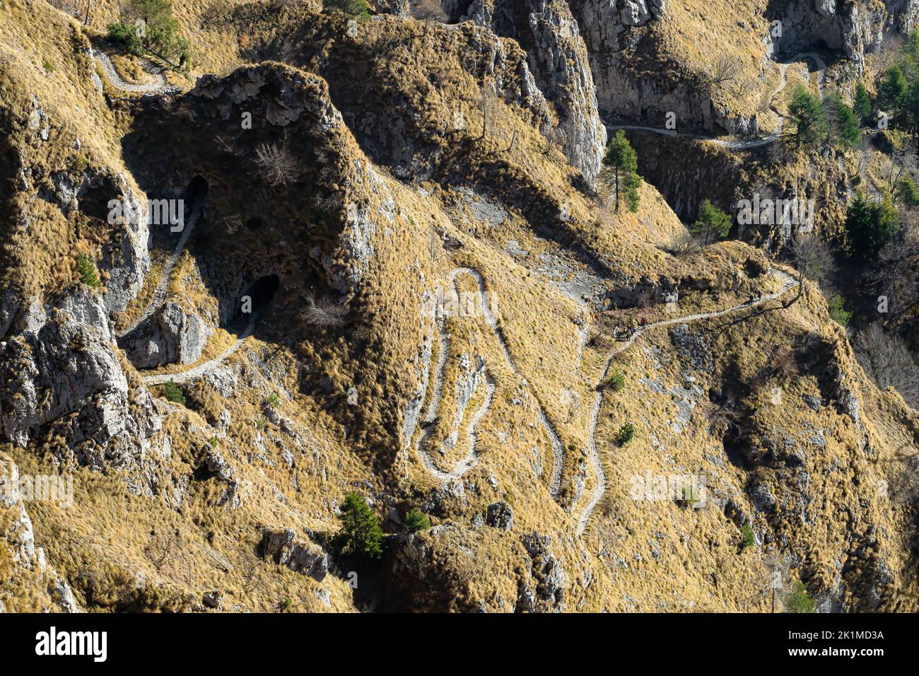 A beautiful shot of curvy roads in mountains Stock Photo - Alamy