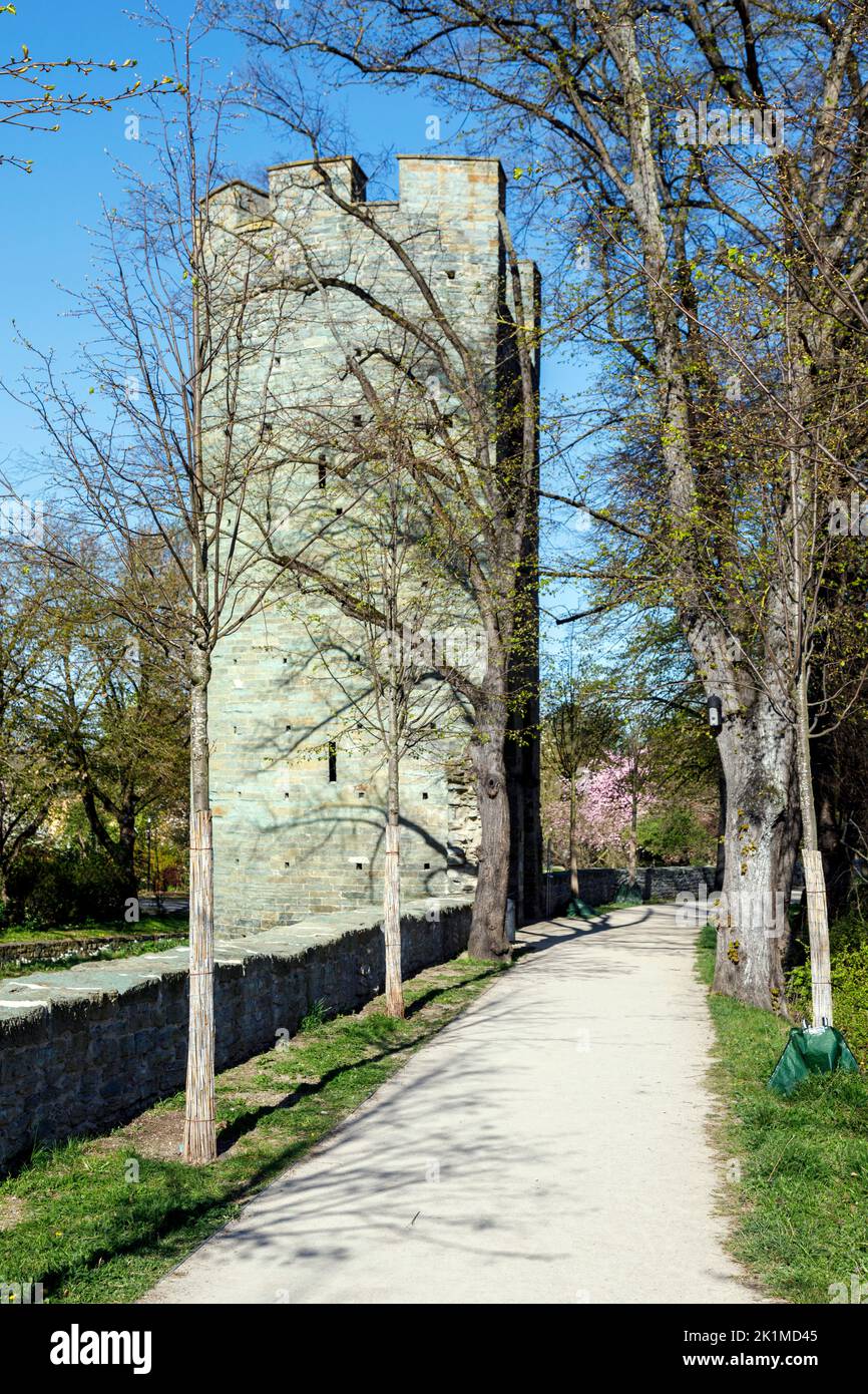 City wall of Soest, Kattenturm of the city fortification Stock Photo ...