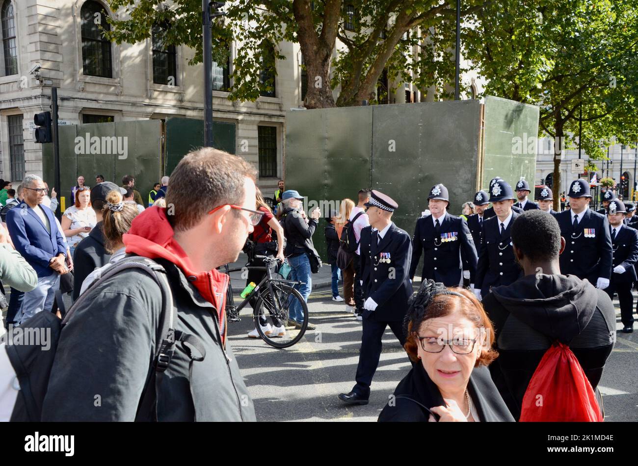 security fence; scenes from central london on the occasion of the ...