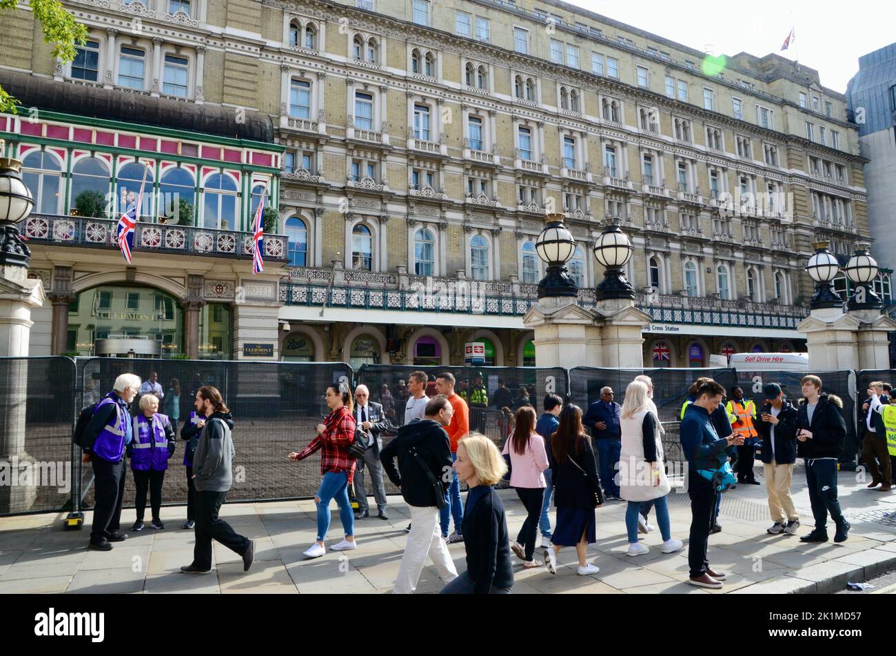 security fence; scenes from central london on the occasion of the ...