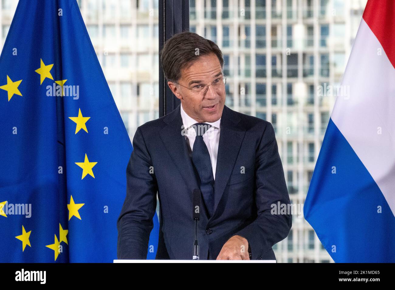 Netherlands, Rotterdam, 2022-09-08. Dutch Prime Minister Mark Rutte and ...
