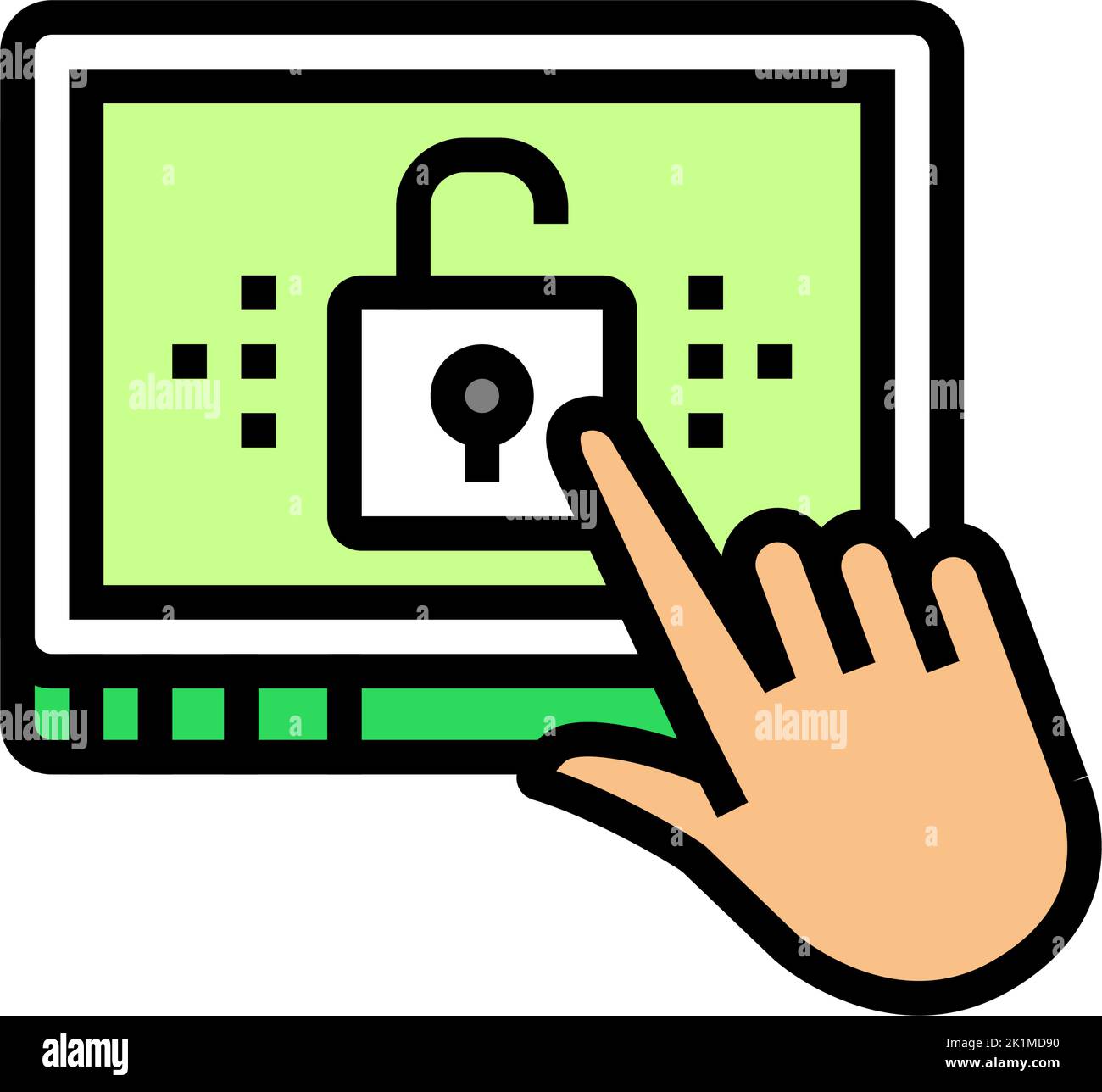 get access registration color icon vector illustration Stock Vector ...