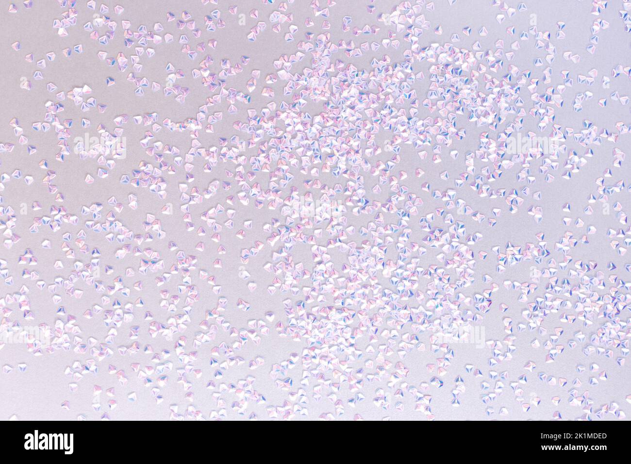 Tiny silver crystal confetti. Monochrome glittering texture Stock Photo ...