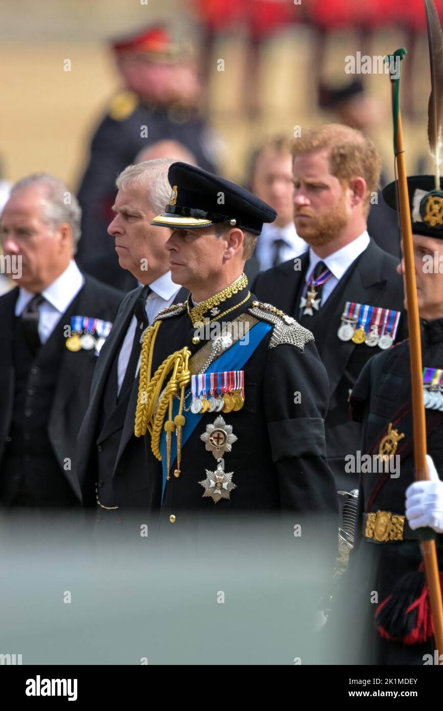London, UK. 19th Sep, 2022. Prince Andrew, Earl Edward of Wessex, Duke ...