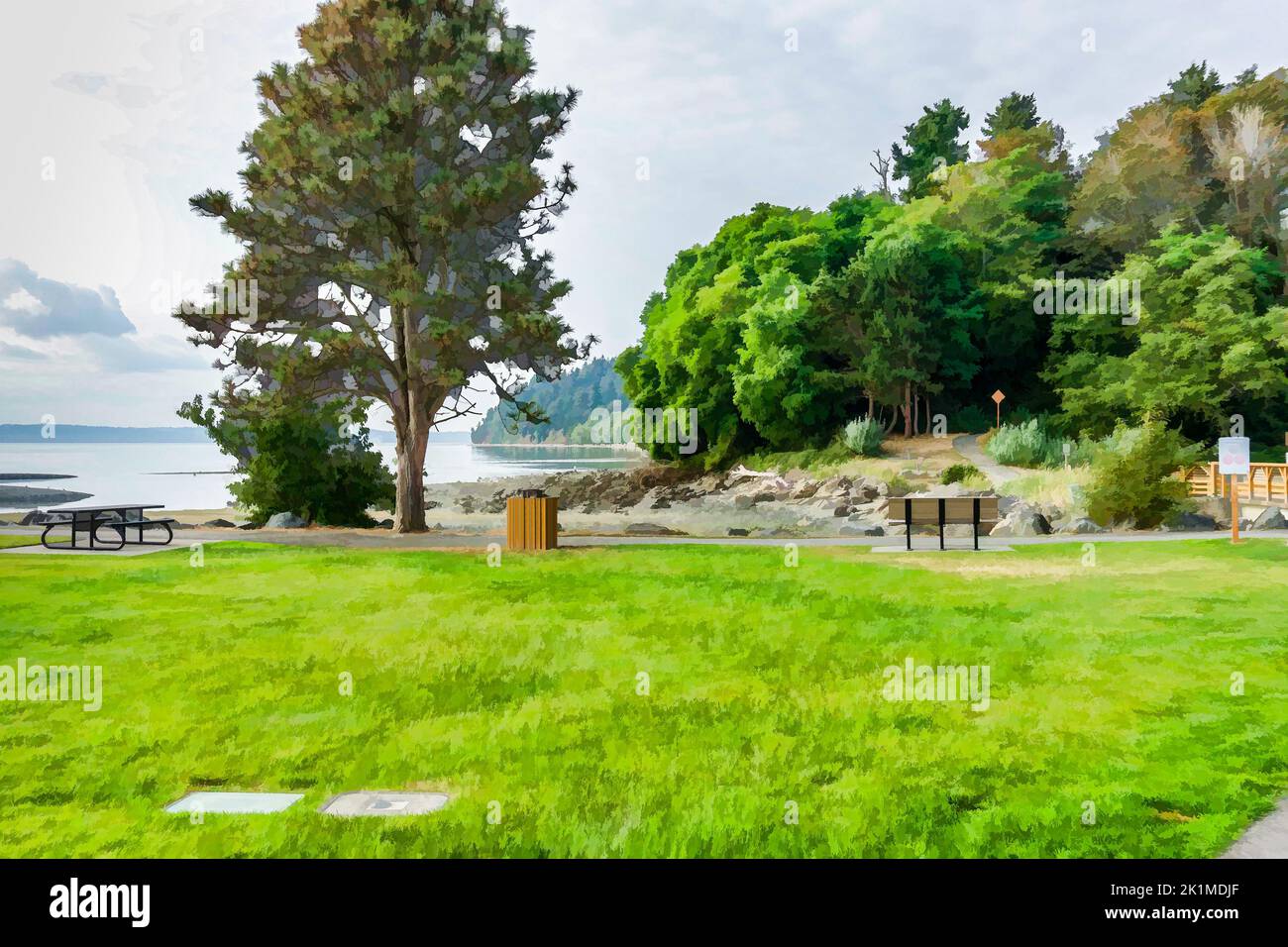 Shoreline illustration hi-res stock photography and images - Alamy