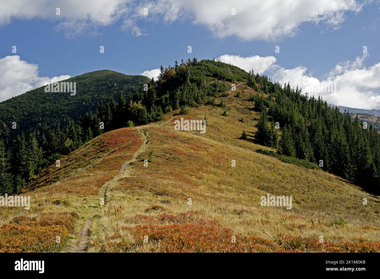 Landscape of the Western Tatras (Rohace), view of Lucna peak in Poland ...