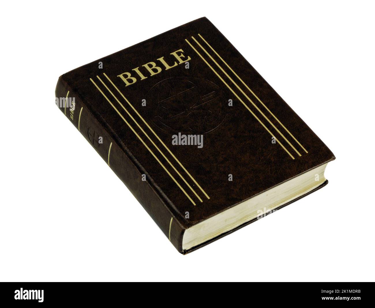 Closed Holy Bible Christian book on white isolated background Stock ...
