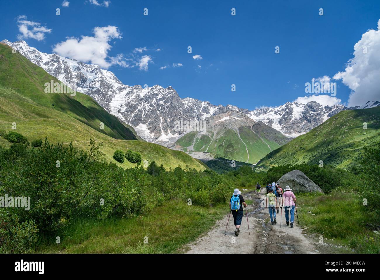 Mount Shkhara, the highest mount of Georgia Stock Photo - Alamy