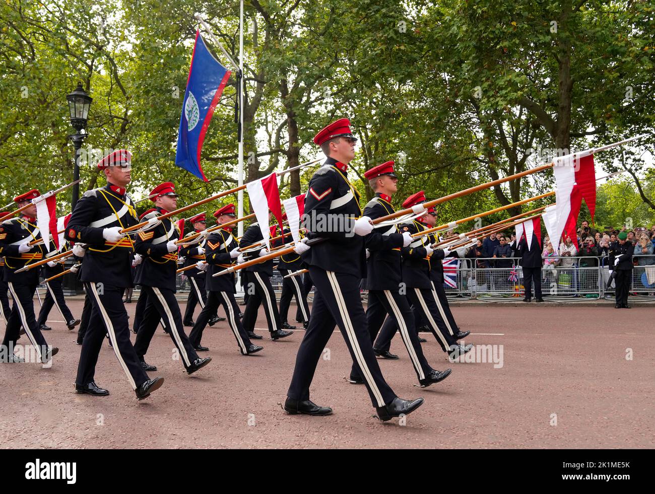 London, UK . 19th Sep, 2022. Members of the procession walk as the ...
