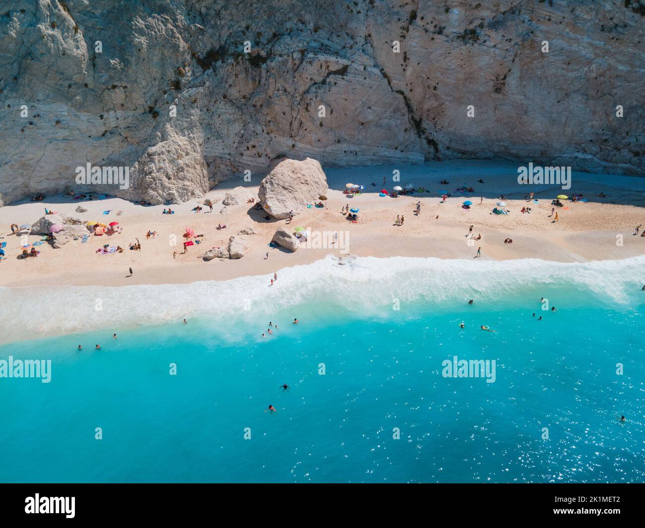 aerial view of Porto Katsiki beach at lefkada island Stock Photo - Alamy