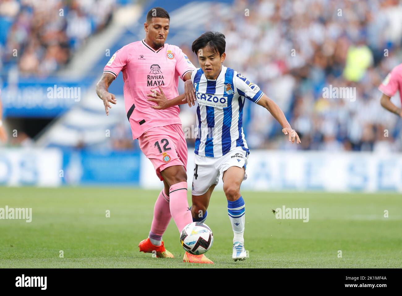 San Sebastian, Spain. 18th Sep, 2022. (L-R) Vinicius Souza (Espanyol ...