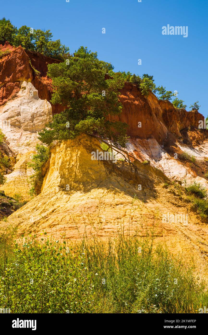 View of the Colourful Ochres of the French Provencal Colorado in ...
