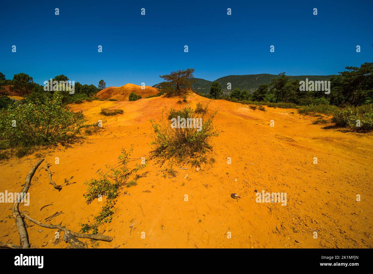 View of the Colourful Ochres of the French Provencal Colorado in ...