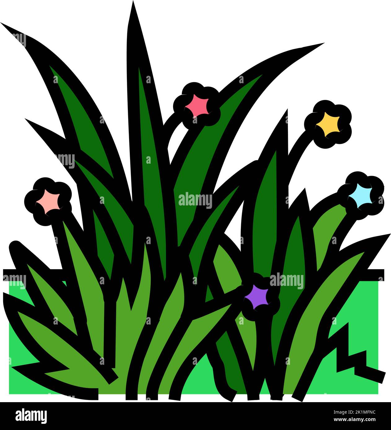 grass spring color icon vector illustration Stock Vector Image & Art ...