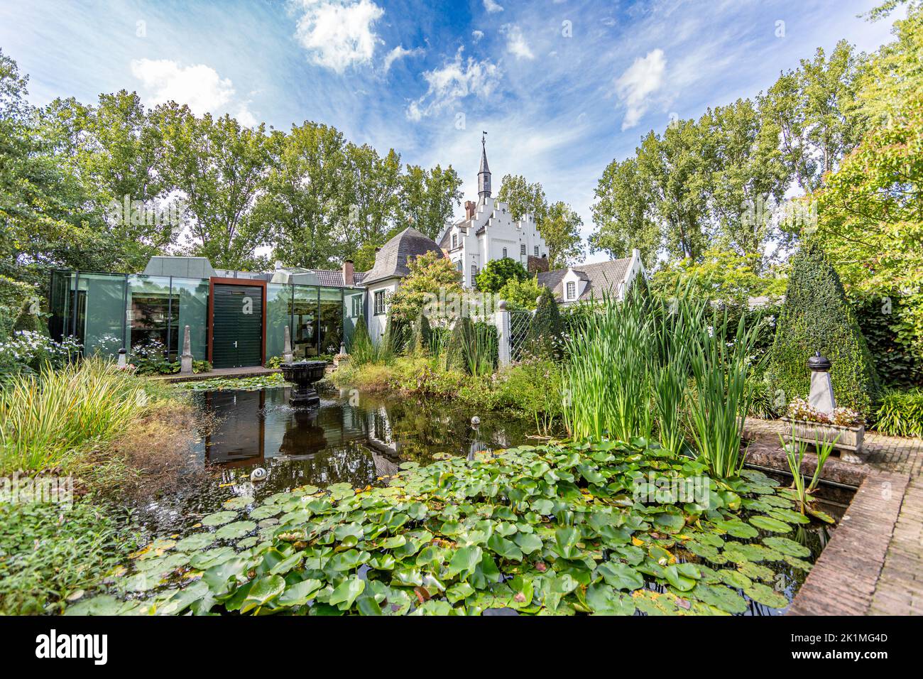 Grathem, South Limburg, the Netherlands. September 7, 2022. Garden with ...