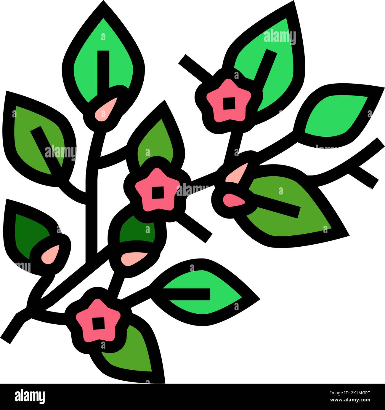 bloom spring color icon vector illustration Stock Vector Image & Art ...