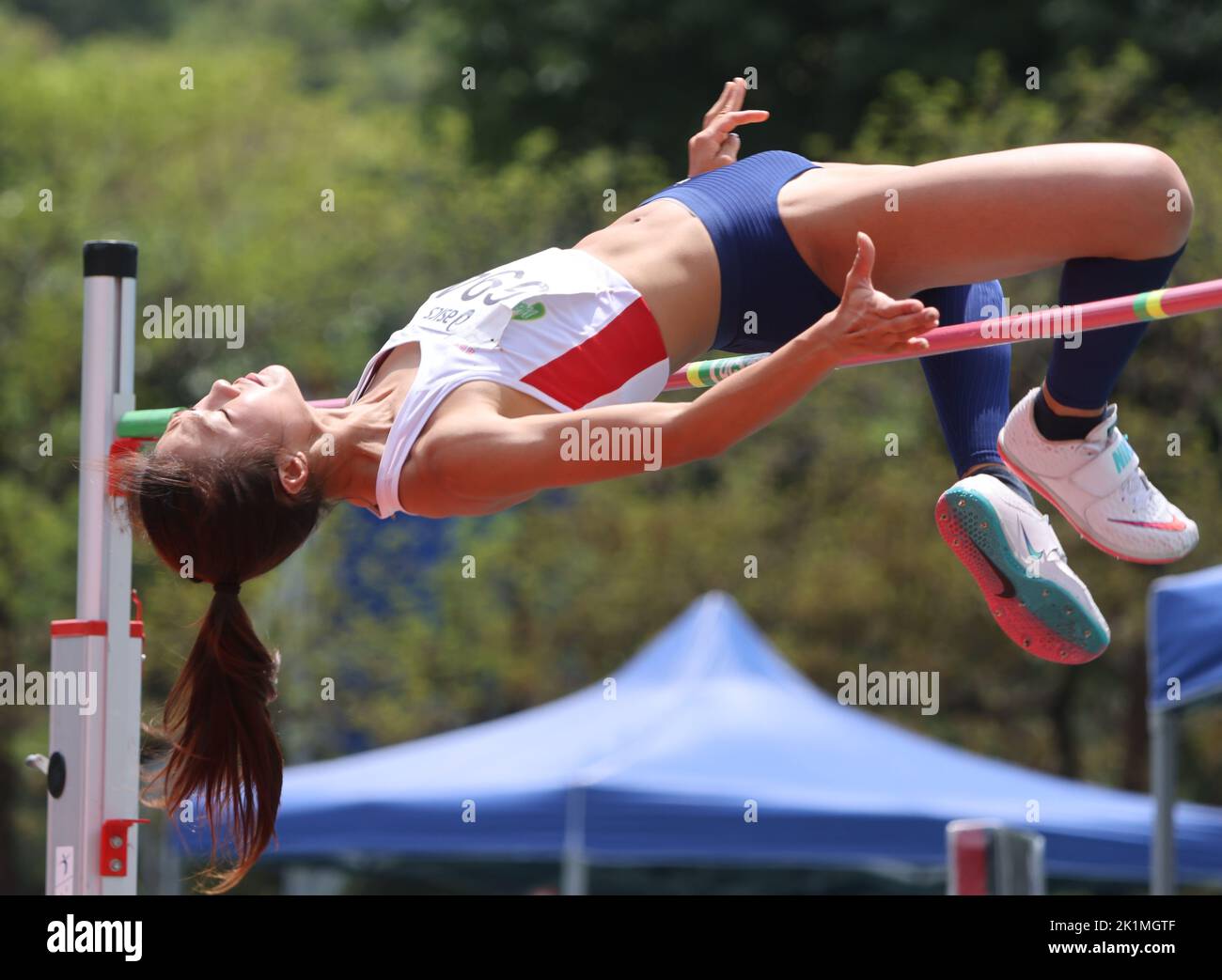 WomenHH high jump Cecilia Yeung Man-wai, at Hong Kong top track and ...