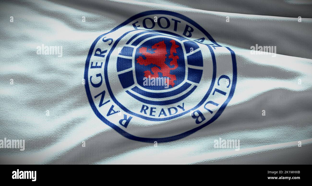 Barcelona, Spain - 17 September 2022: Glasgow Rangers FC football club ...