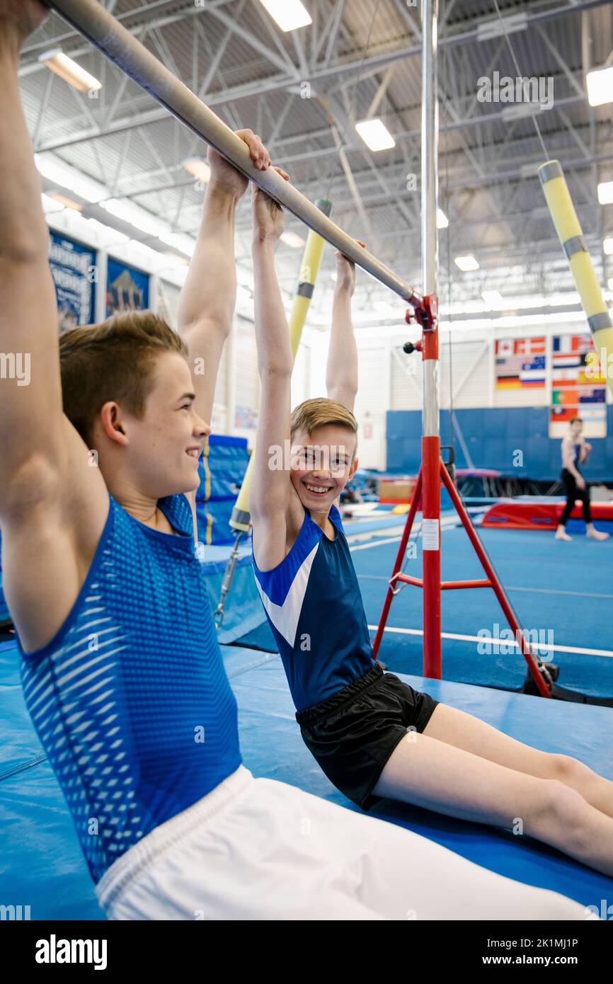 Two boys talking hi-res stock photography and images - Alamy