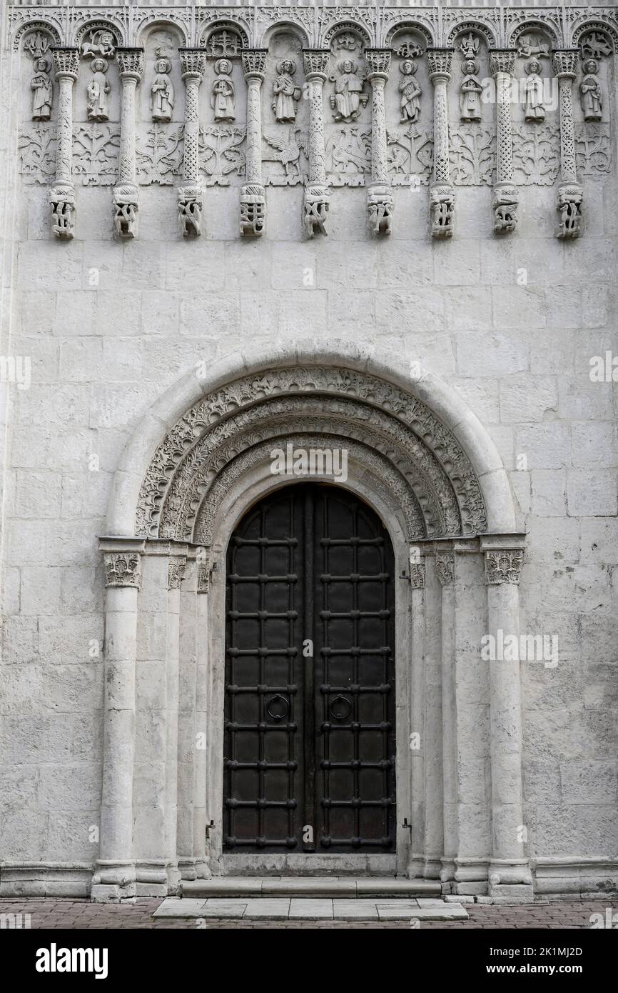 Stone carvings of 12th century of the ancient Christian Dmitrievsky ...