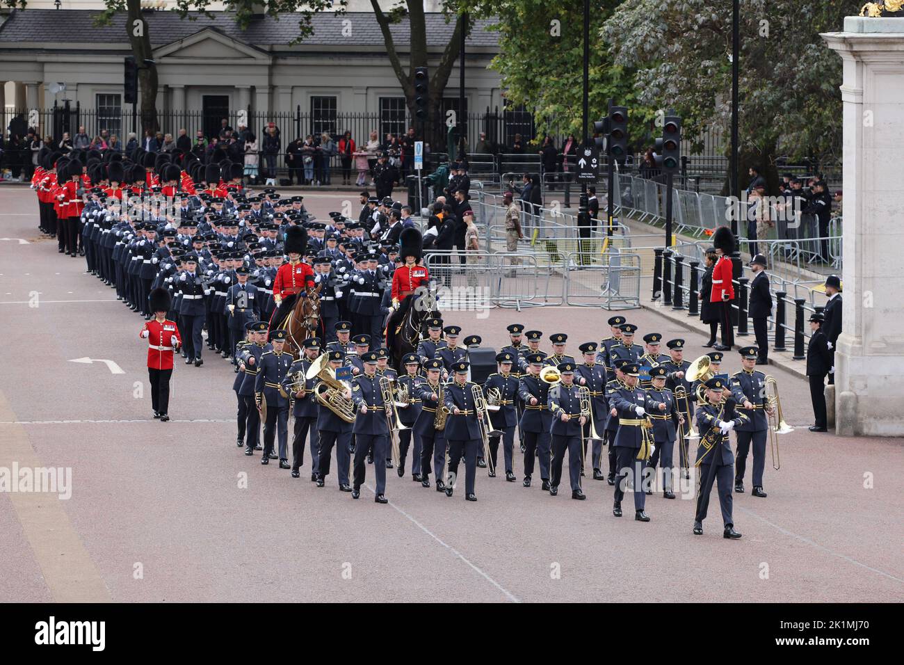 London, UK. 19th Sep, 2022. The Coldstream Guards are seen during the ...