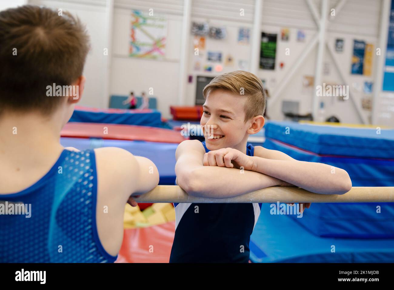 Two boys talking hi-res stock photography and images - Alamy