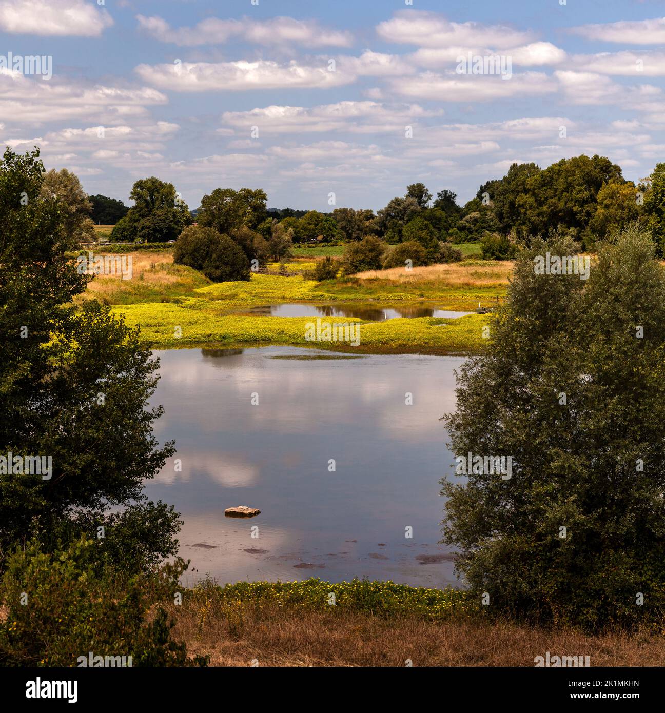 View of the Gave de Pau river in the Pyrénées-Atlantiques, New ...