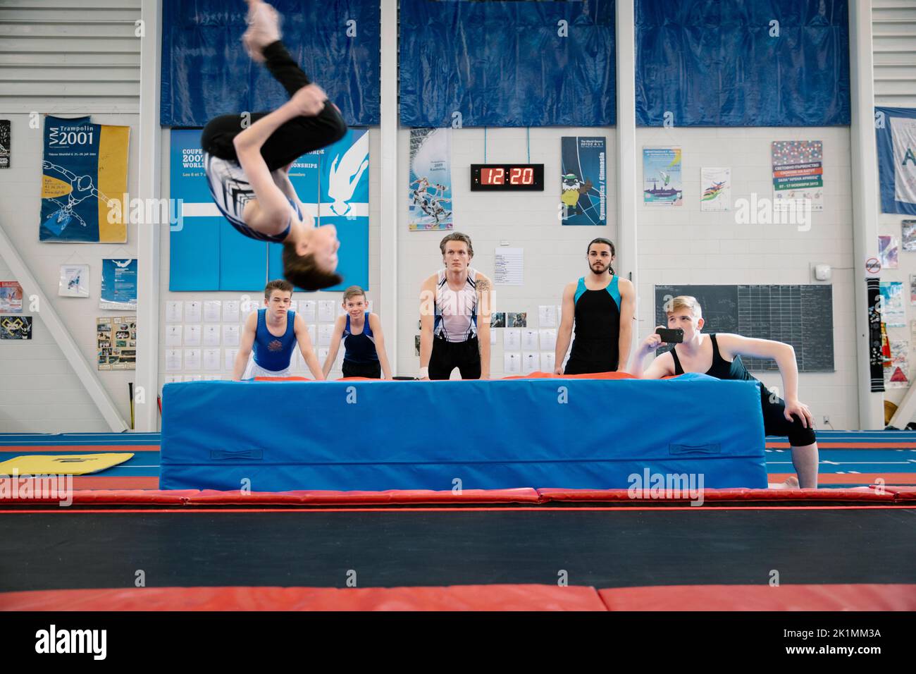 Gymnast male side view hi-res stock photography and images - Alamy