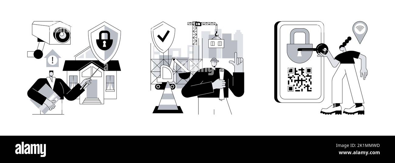 Security solutions abstract concept vector illustration set. Security ... Security solutions abstract concept vector illustration set. Security ...