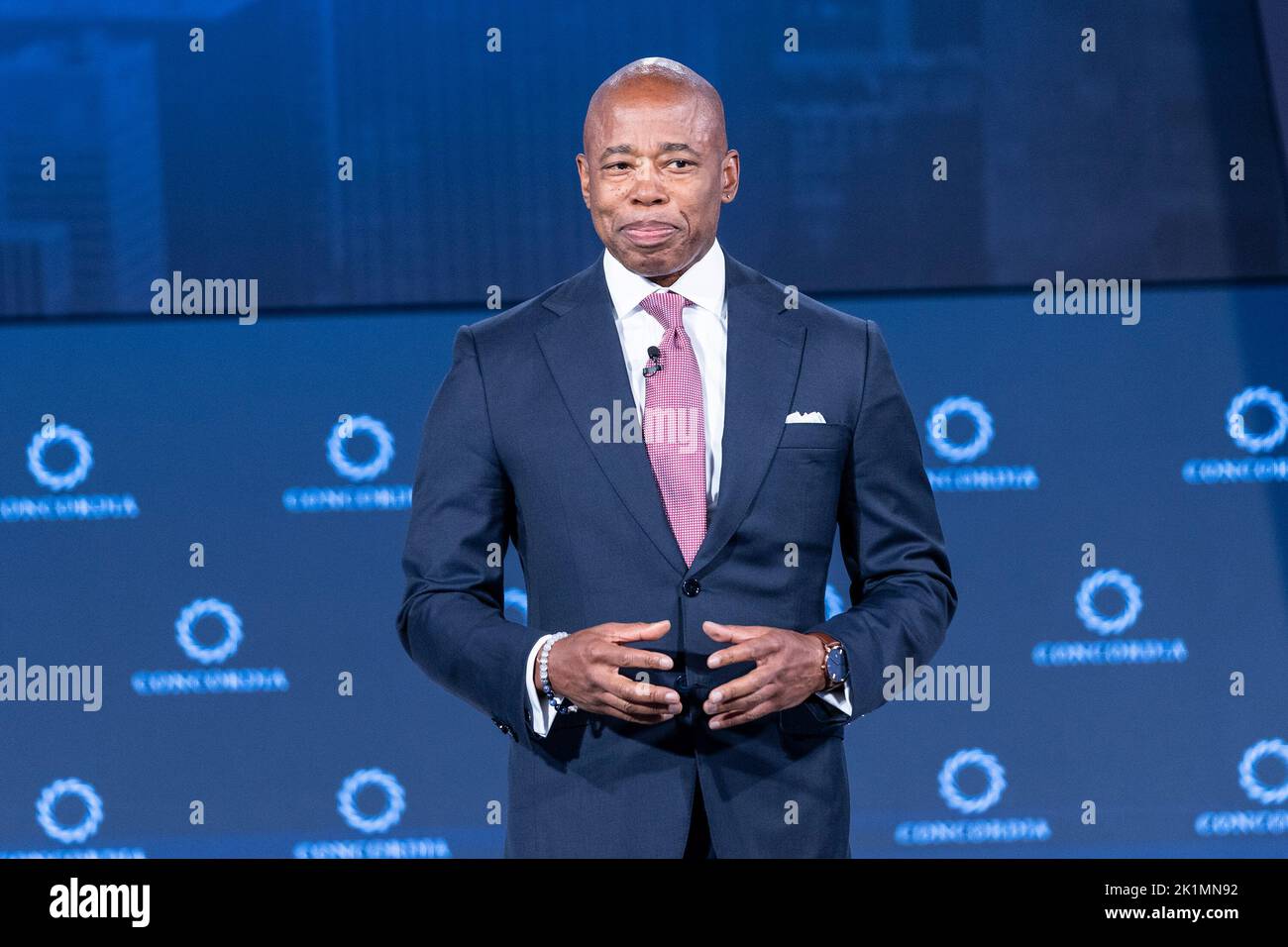 New York, New York, USA. 19th Sep, 2022. Mayor Eric Adams delivers ...