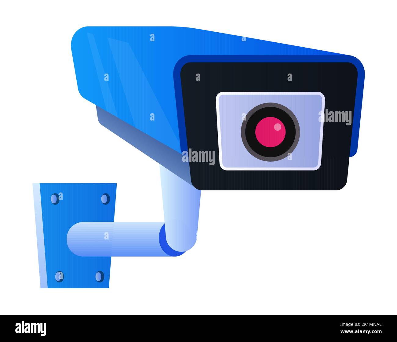 Surveillance camera - modern flat design style single isolated image ...