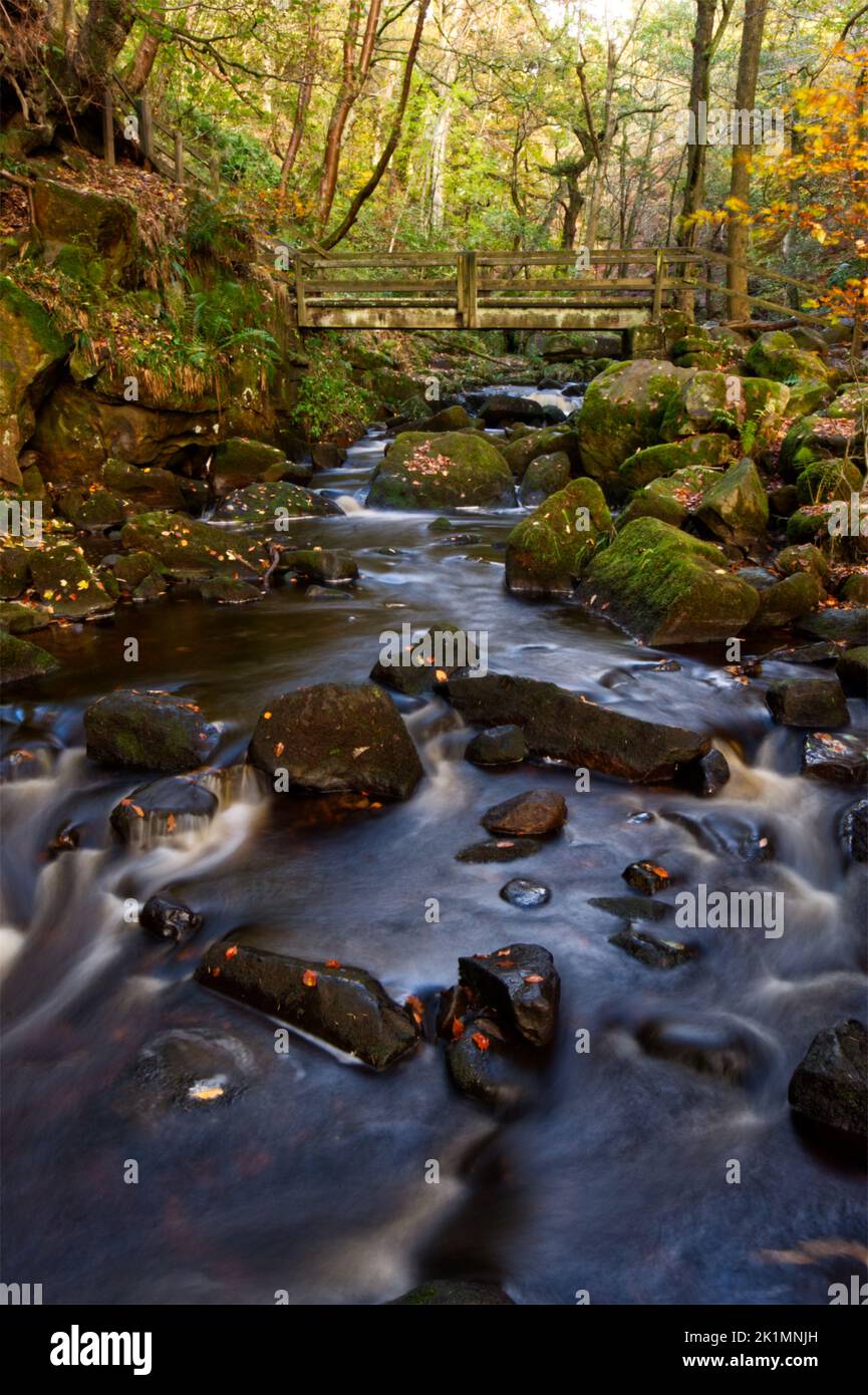 Burbage Brook, Autumn in the Peak District National Park Stock Photo ...