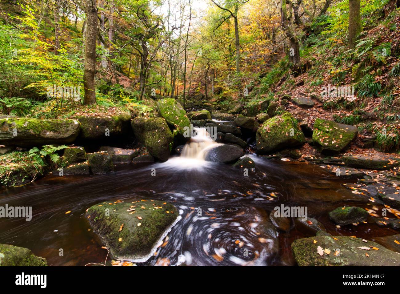 Burbage Brook, Autumn in the Peak District National Park Stock Photo ...