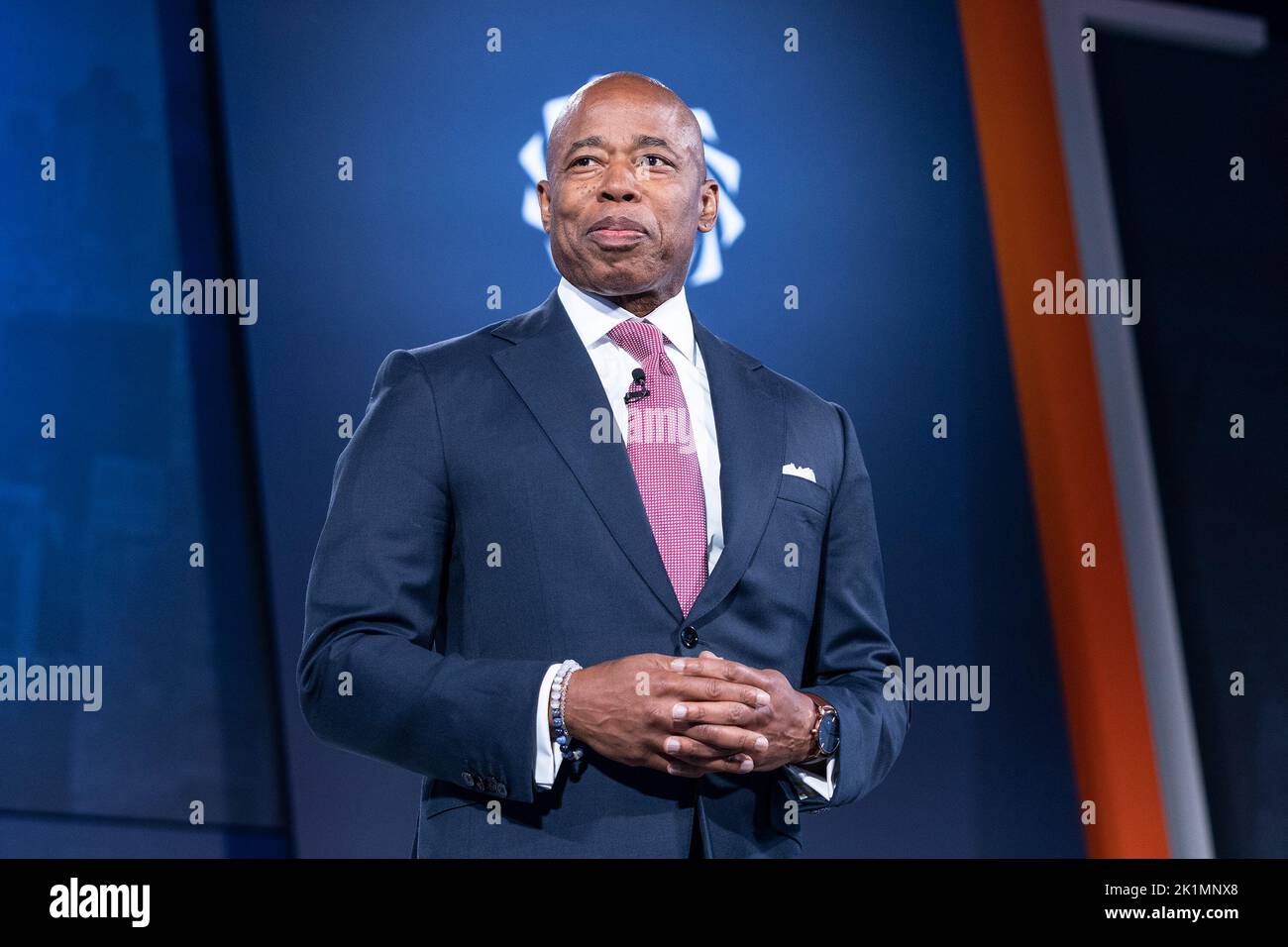 New York, New York, USA. 19th Sep, 2022. Mayor Eric Adams delivers ...