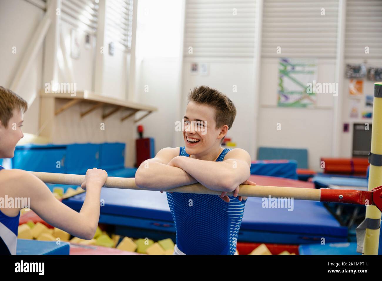 Two boys lean hi-res stock photography and images - Alamy