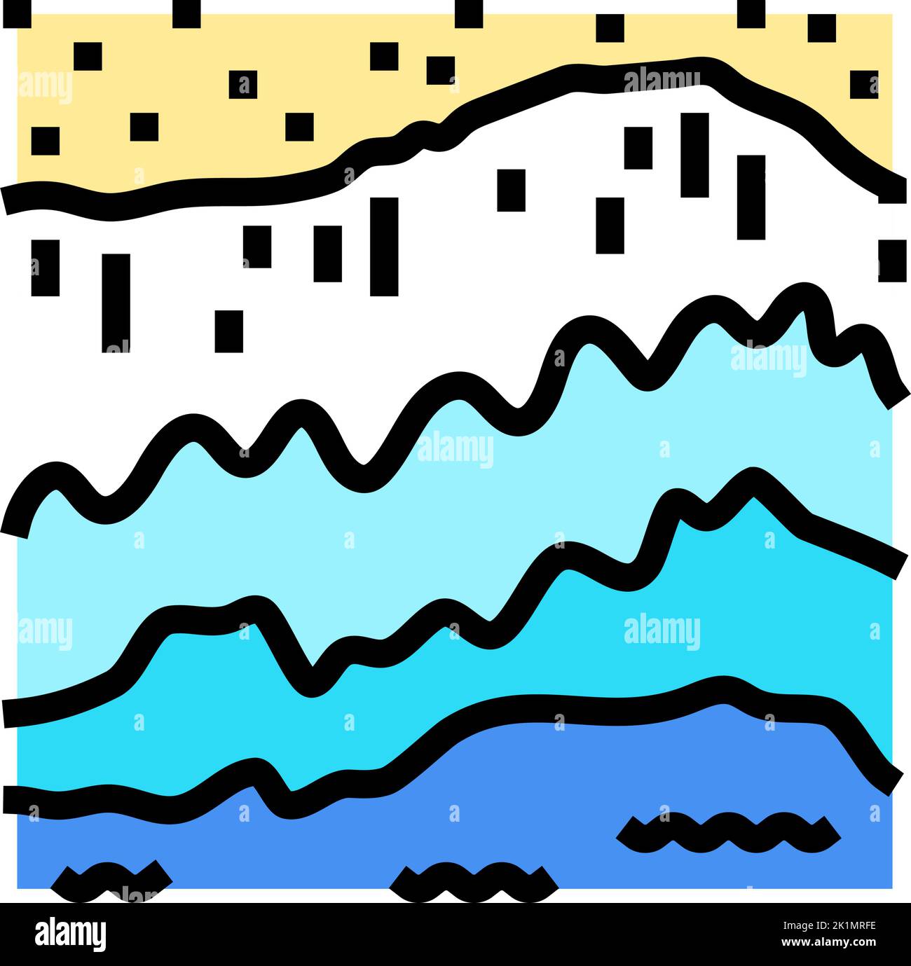 ocean summer color icon vector illustration Stock Vector Image & Art ...