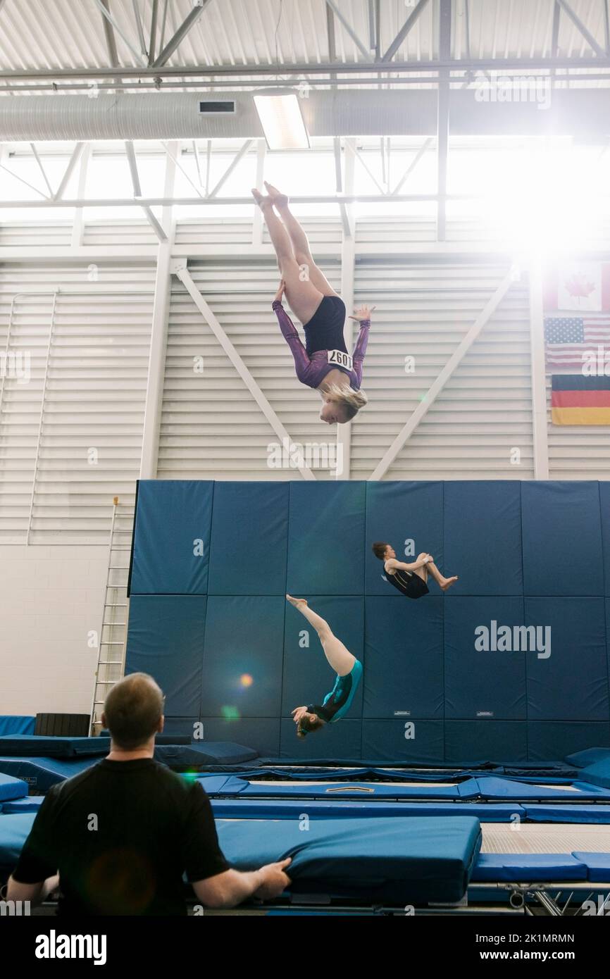 Trampolining adult hi-res stock photography and images - Alamy
