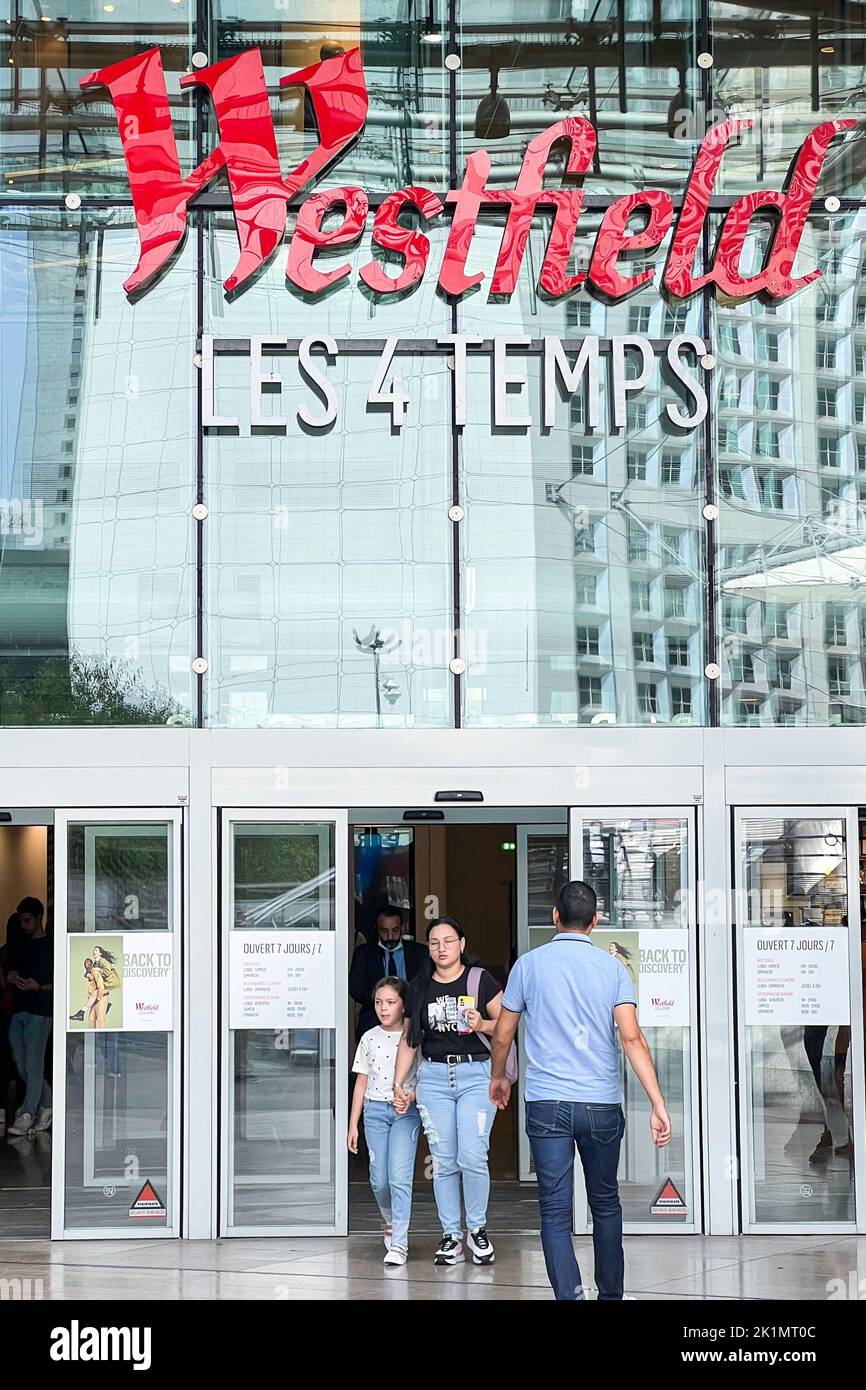 France. 05th Sep, 2022. The Westfield Les 4 Temps shopping center in the business district of La ...