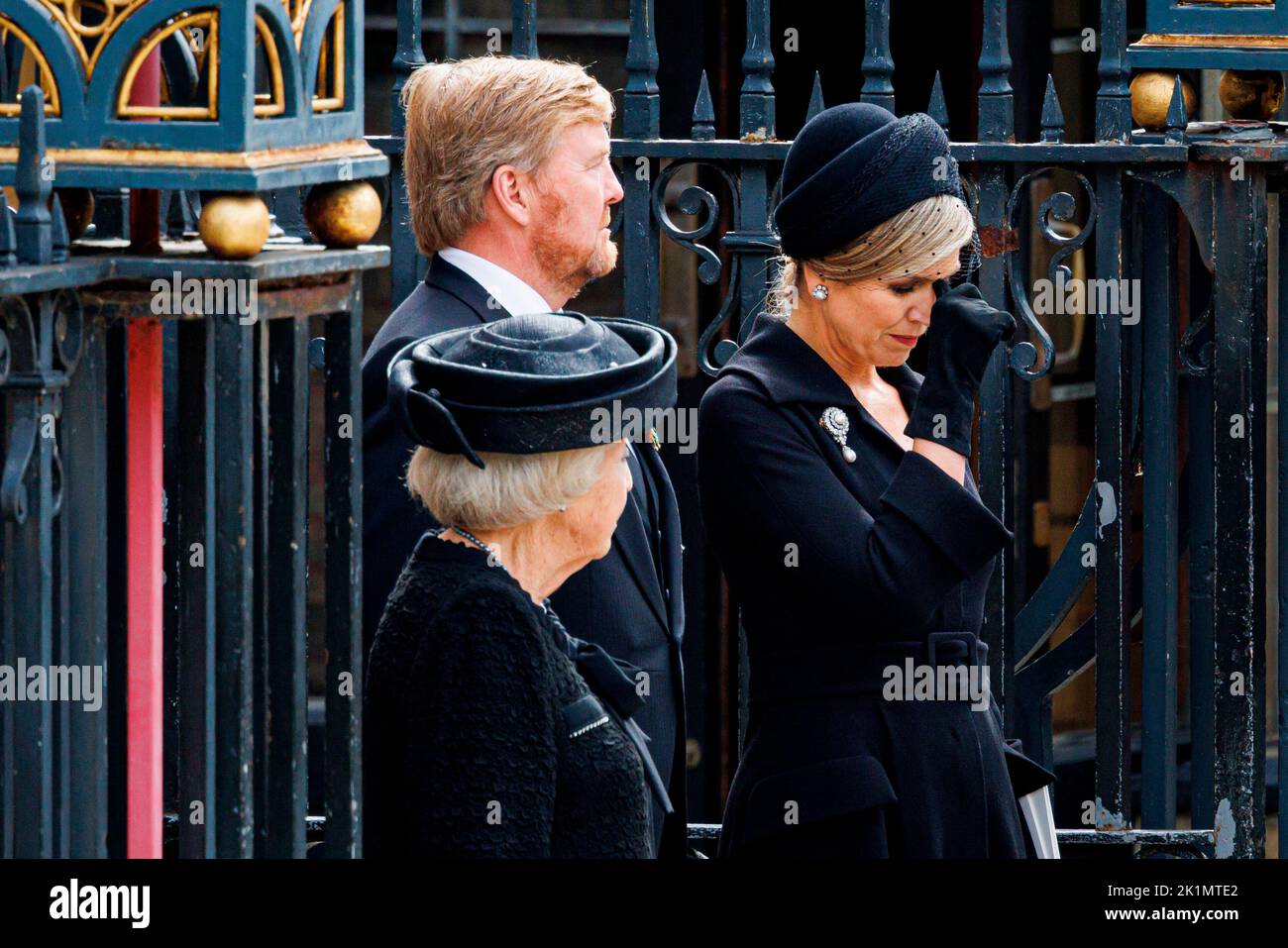 LONDON - King Willem-Alexander, Queen Maxima and Princess Beatrix of The Netherlands attend the ...