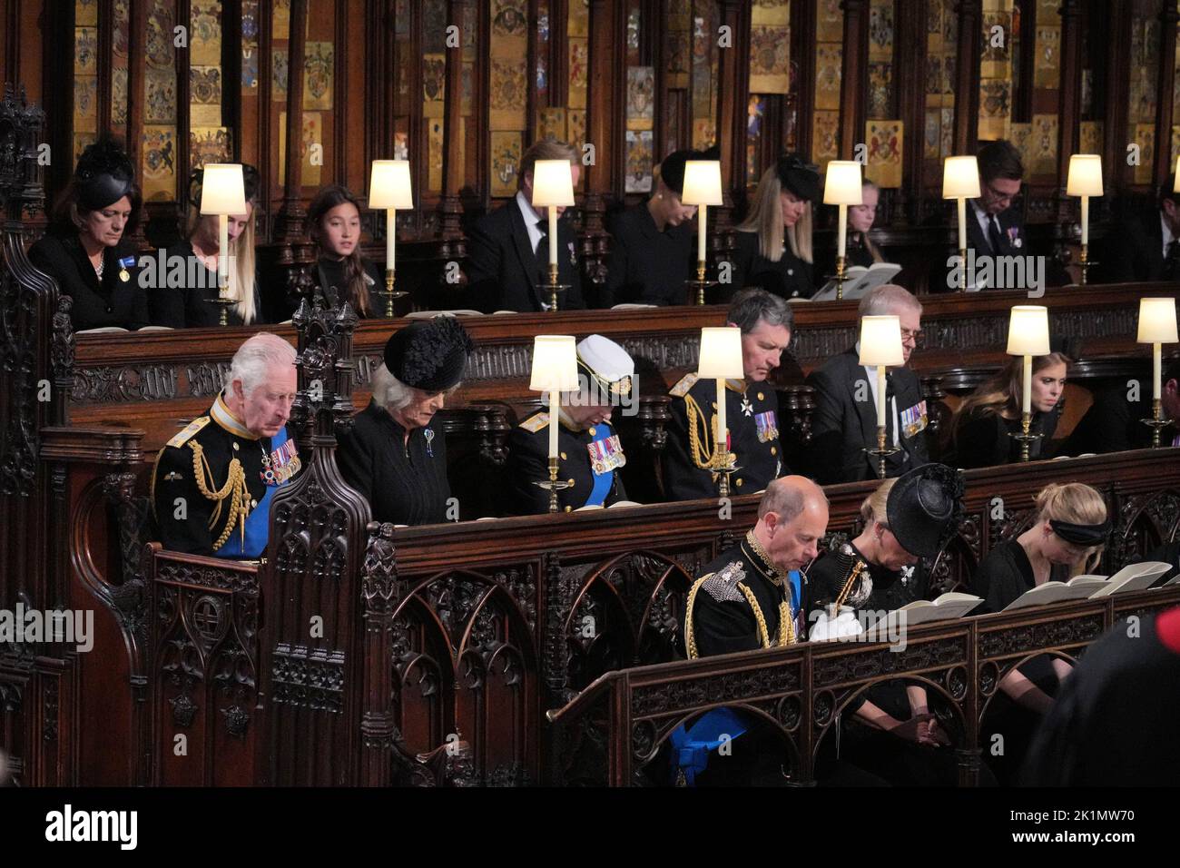 (front row, left to right) the Earl of Wessex, the Countess of Wessex ...