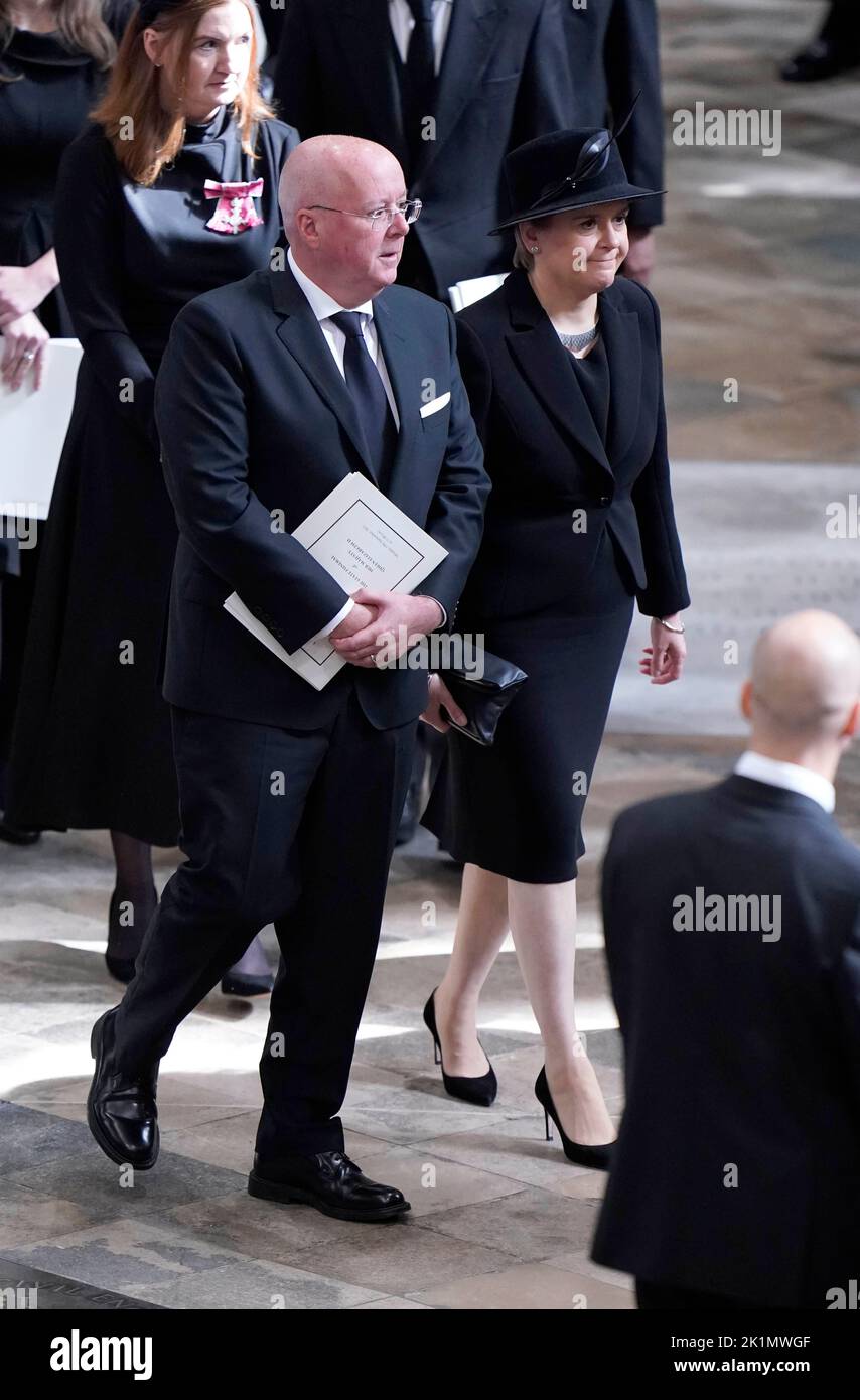 First Minister Nicola Sturgeon with her husband Peter Murrell leave ...