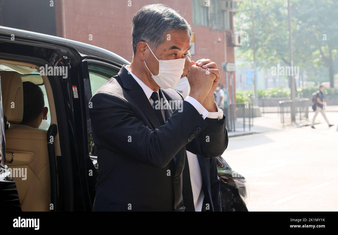 Former Hong Kong Chief Executive Leung Chun-ying attends Ambrose Lee ...