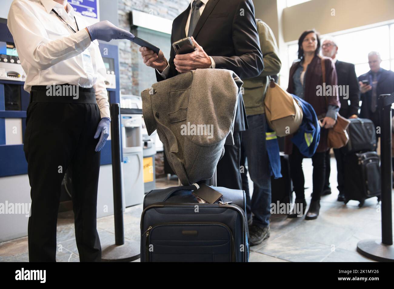 Security line boarding pass passes hi-res stock photography and images ...