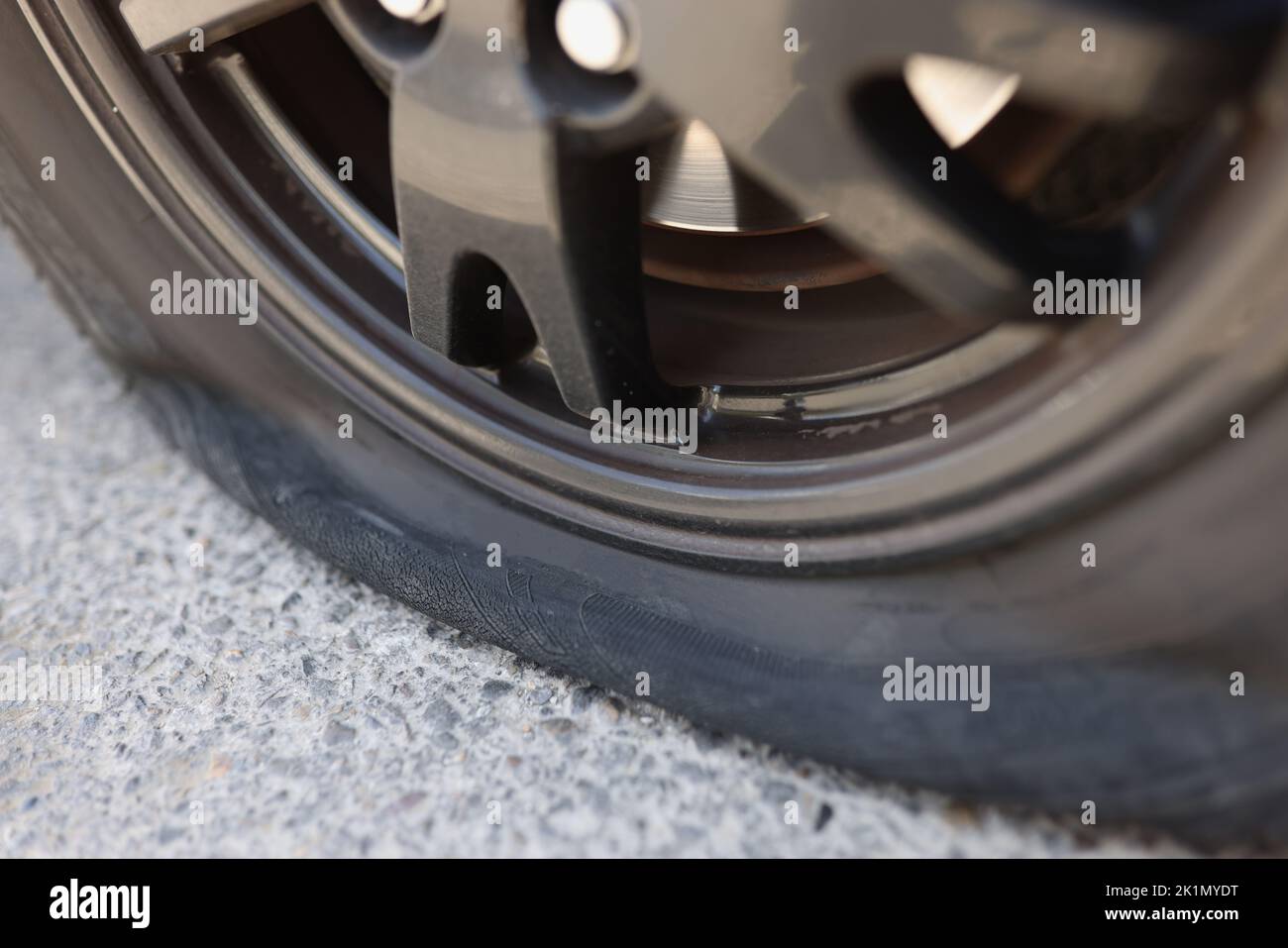 Car punctured hi-res stock photography and images - Alamy
