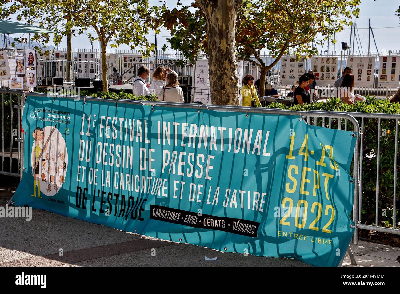 Marseille, France. 18th Sep, 2022. A banner of the 11th International ...