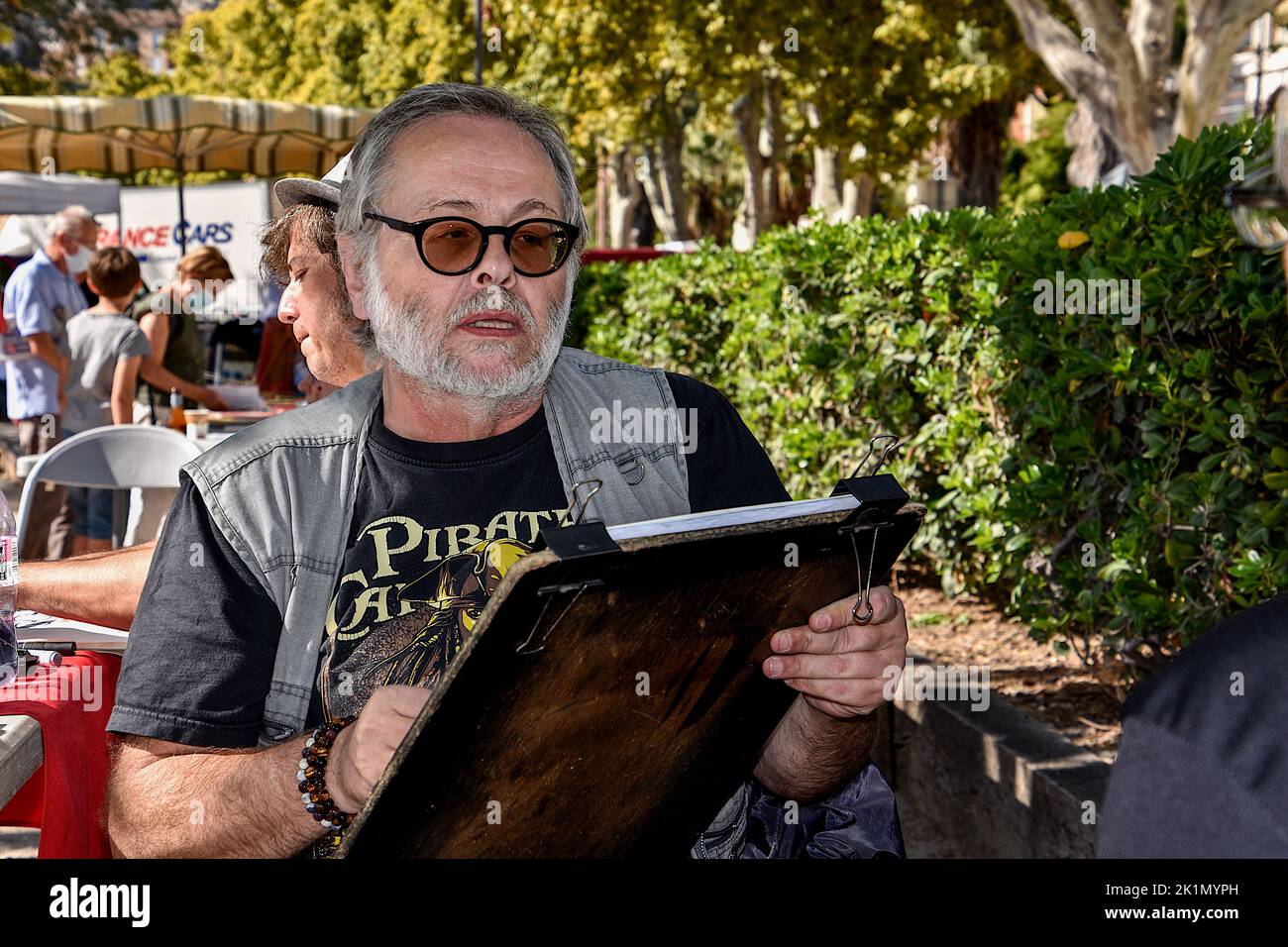 French cartoonist Laurent Elcé seen at the festival. 11th International ...
