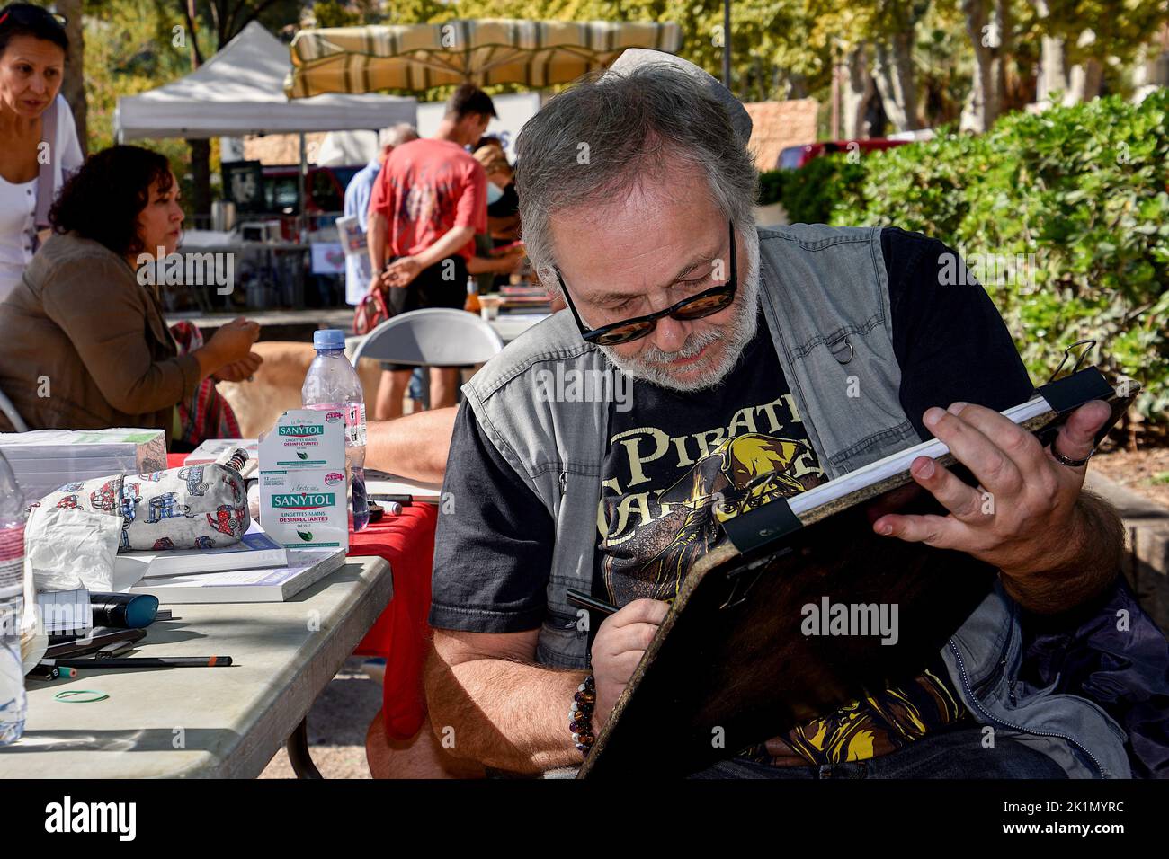 French cartoonist Laurent Elcé seen at the festival. 11th International ...
